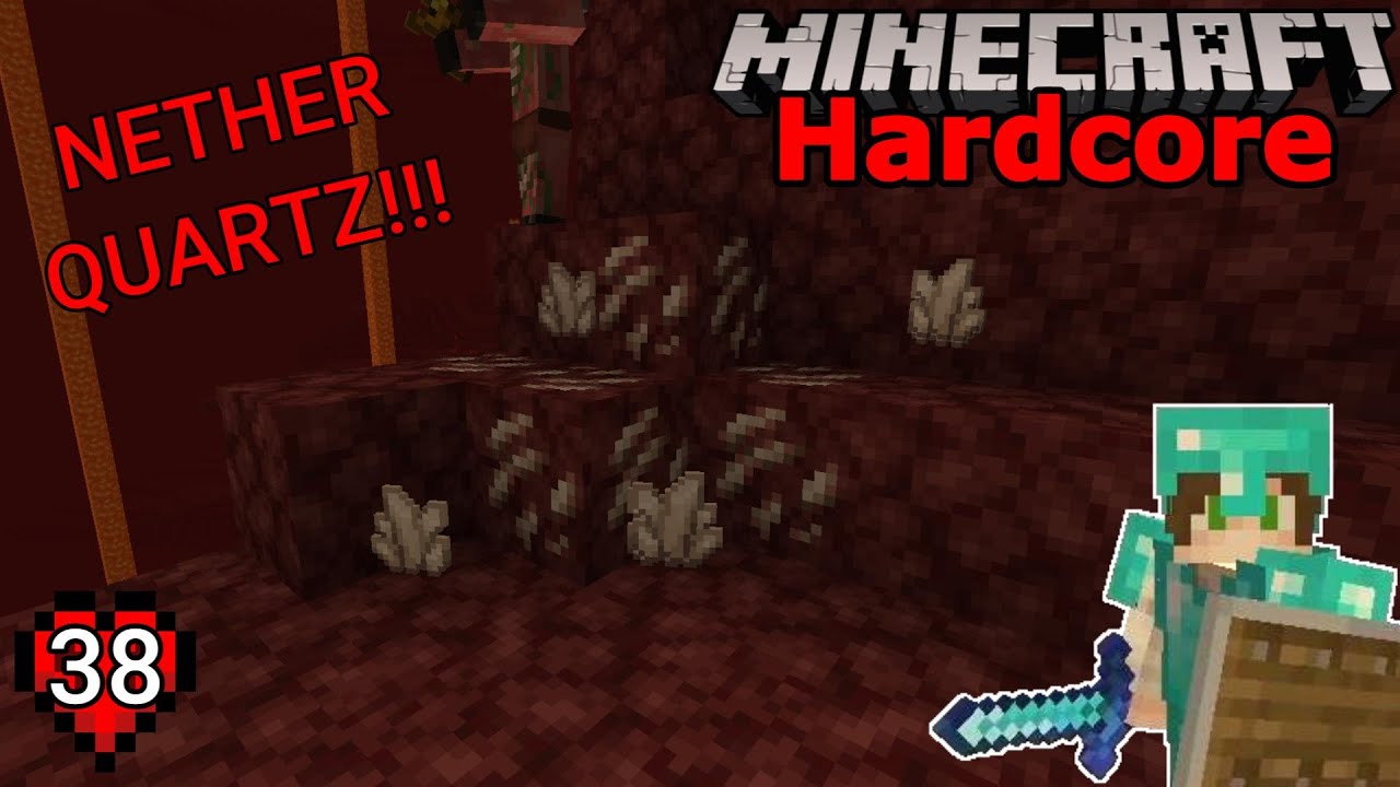 Mining NETHER QUARTZ in Hardcore Minecraft : Day 38 of 100 - YouTube