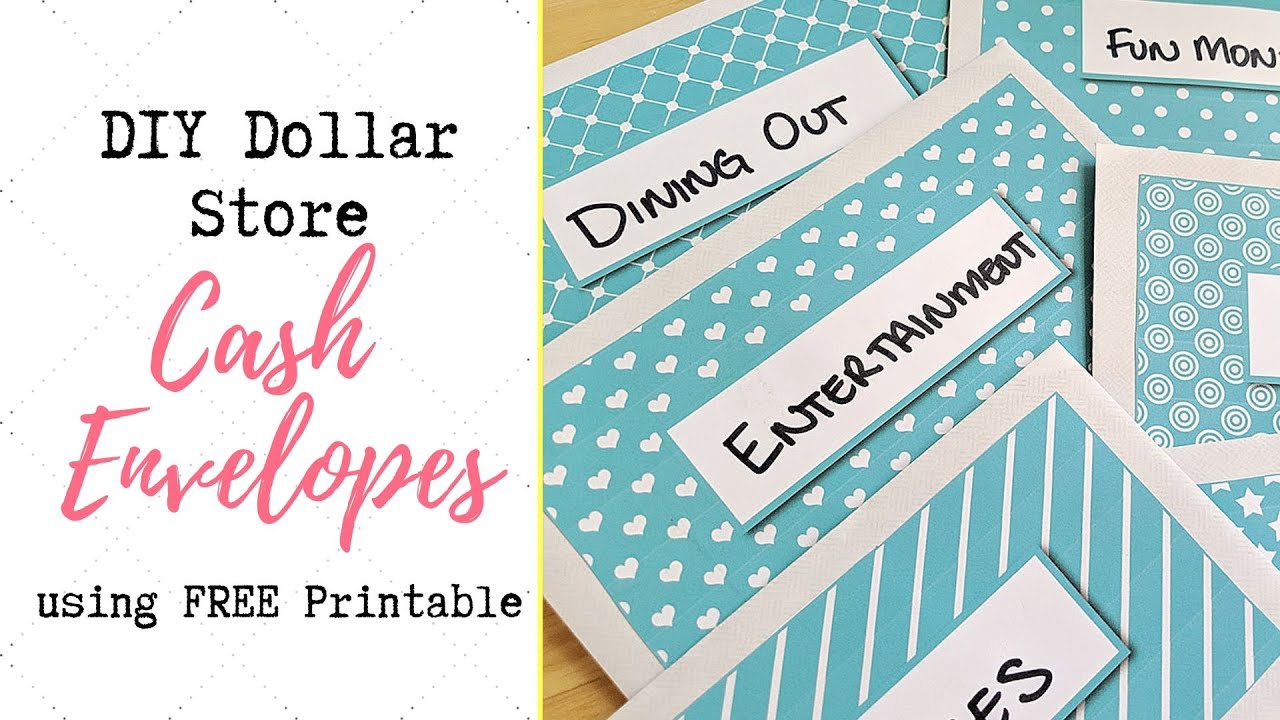 Making DIY Cash Envelopes with Dollar Store Envelopes - YouTube