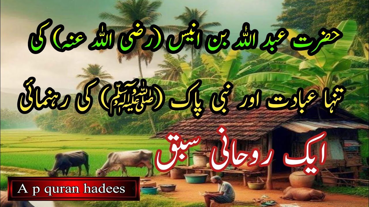 Hazrat Abdullah bin Anis (RA) ki Tanha Ibadat aur Nabi Pak (PBUH) ki ...