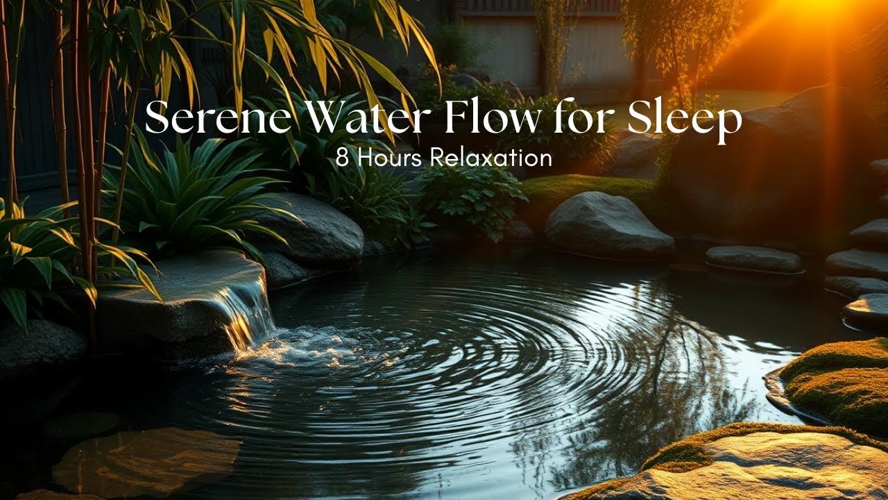 8 Hours Peaceful Garden Pond | Relaxing Water Sounds & Birds Chirping ...