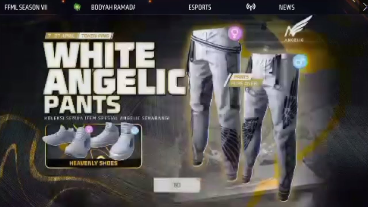 WHITE ANGELIC PANTS || Free fire white angelic pants #freefire # ...