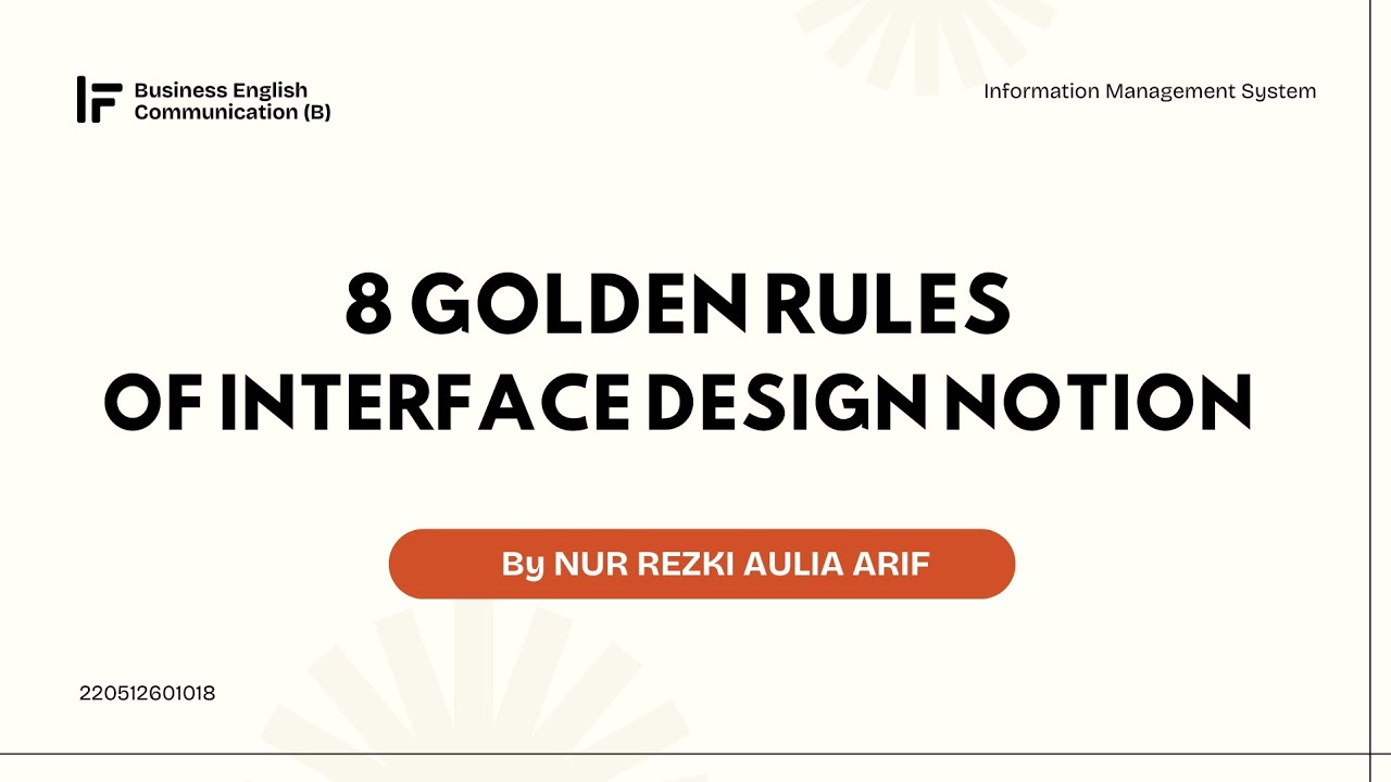 8 Golden Rules Design Interface of Notion - YouTube