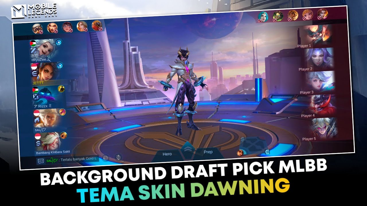 Keren tampilannya | Backgroud Draft Pick Mobile Legends Tema Skin ...