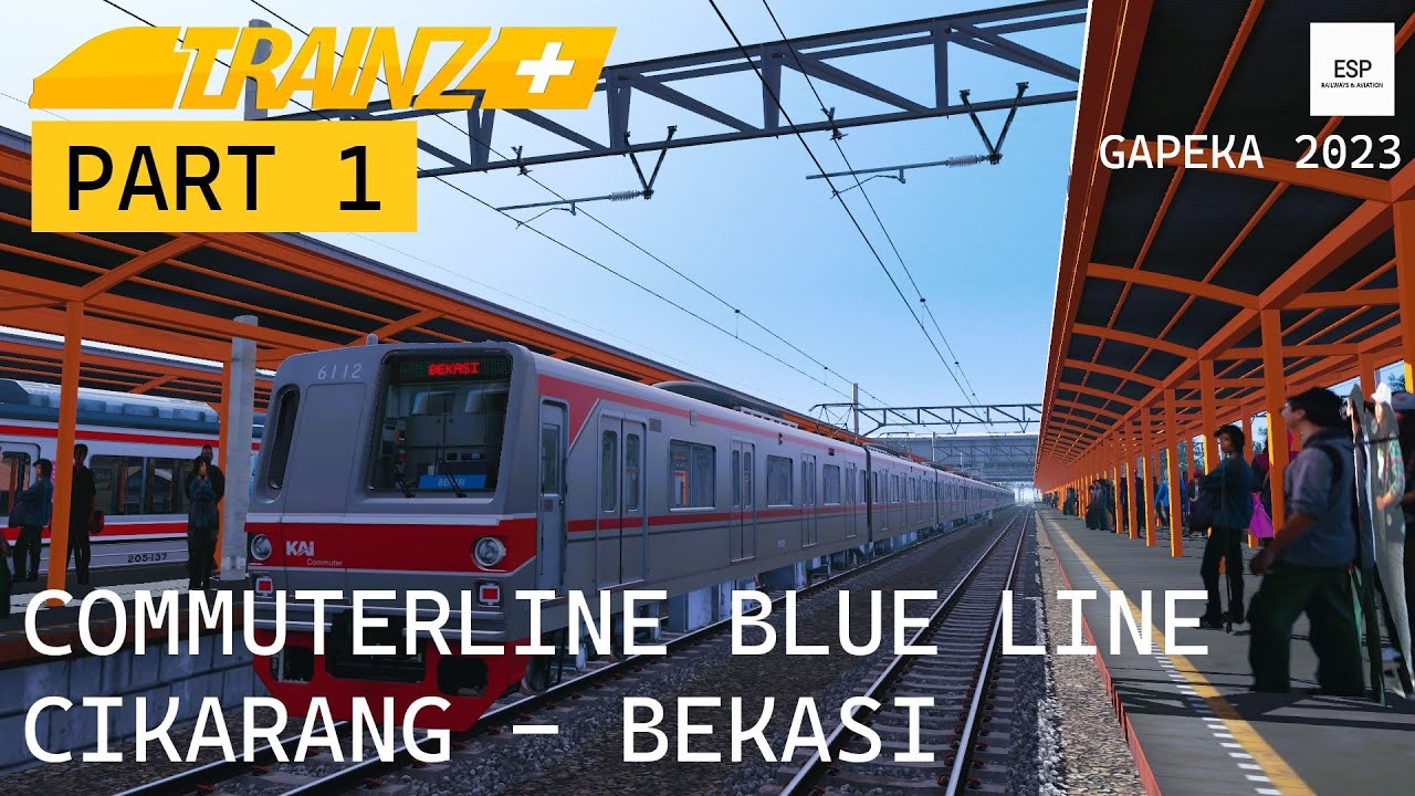 COMMUTERLINE STASIUN CIKARANG BEKASI KRL TM6000 BLUE LINE | TRAINZ ...