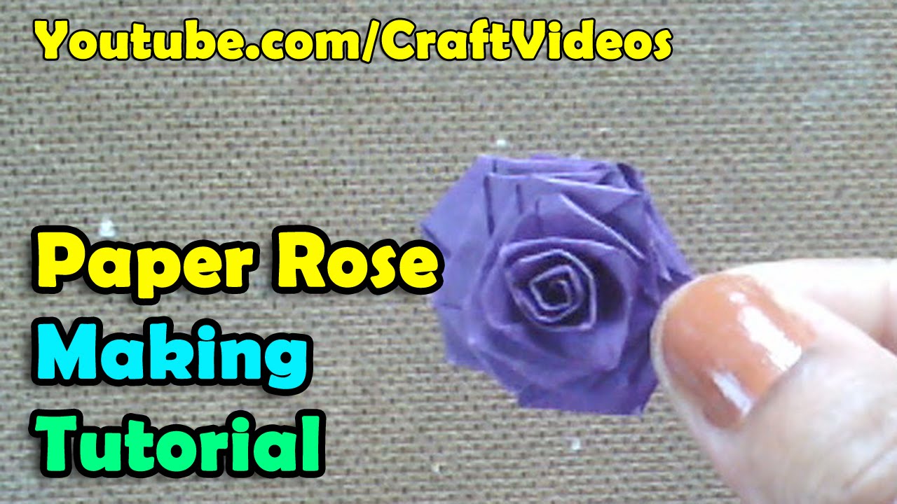 HOW TO MAKE A PAPER ROSE FLOWER FOR CHRISTMAS TREE DECORATION - YouTube
