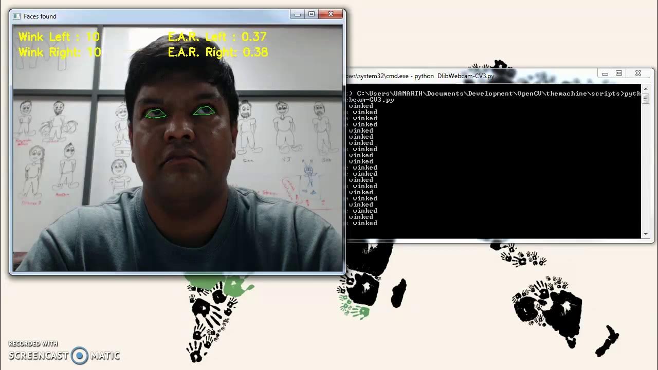 Wink Detection using Dlib and OpenCV - YouTube