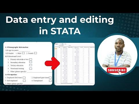 Episode 4: Using the data editor to enter or edit data and change variable names/ labels in ...