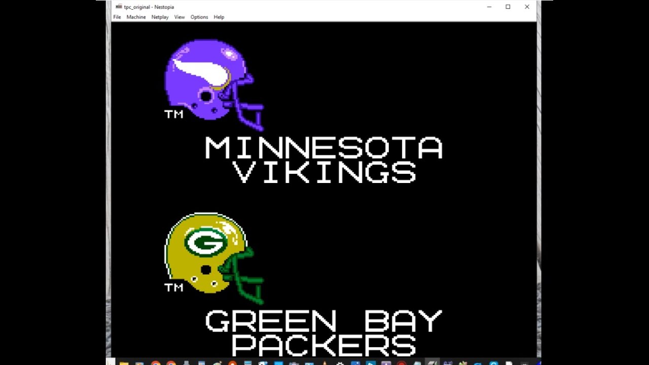 Tecmo Super Bowl Biggest Rival Vikings vs Packers - YouTube