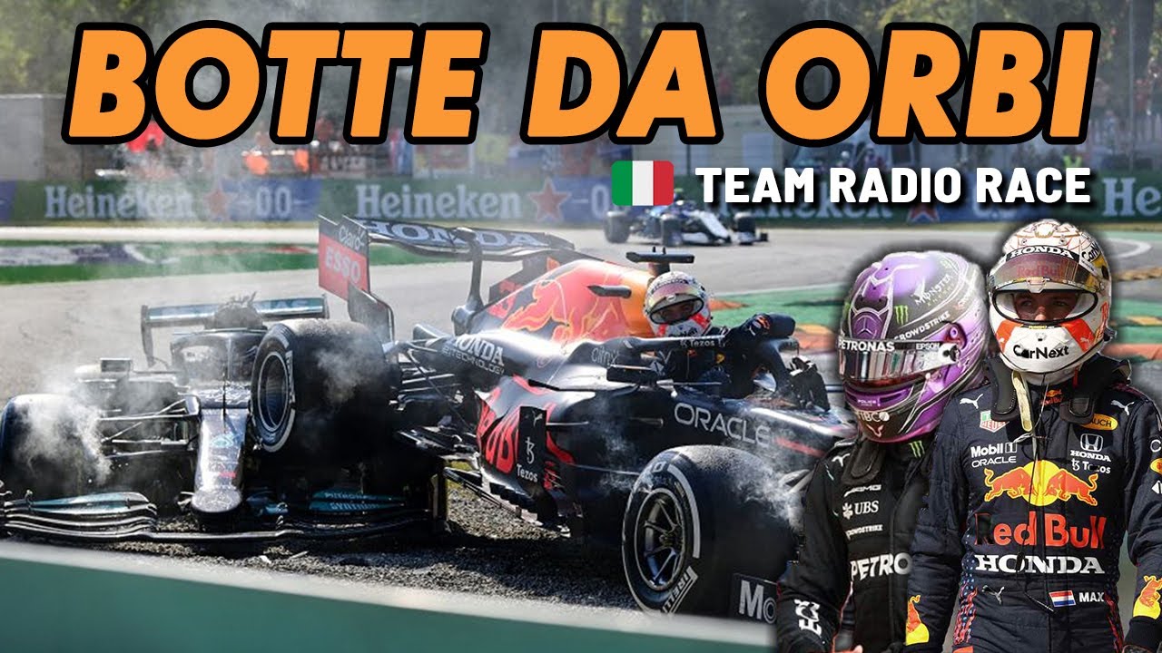 VERSTAPPEN VS HAMILTON Crash di Monza | GP DI MONZA 2021 Team Radio ...