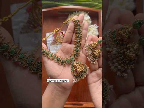 Royal Kemp Necklace – Traditional South Indian Elegance ❤️