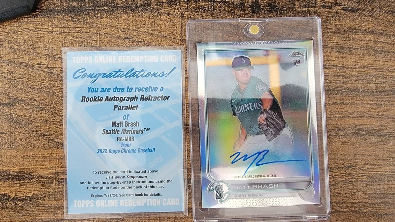 My 2022 Topps Chrome Redemptions Card Matt Brash Rookie Autograph ...