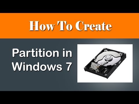 How to create partition in windows 7 - YouTube