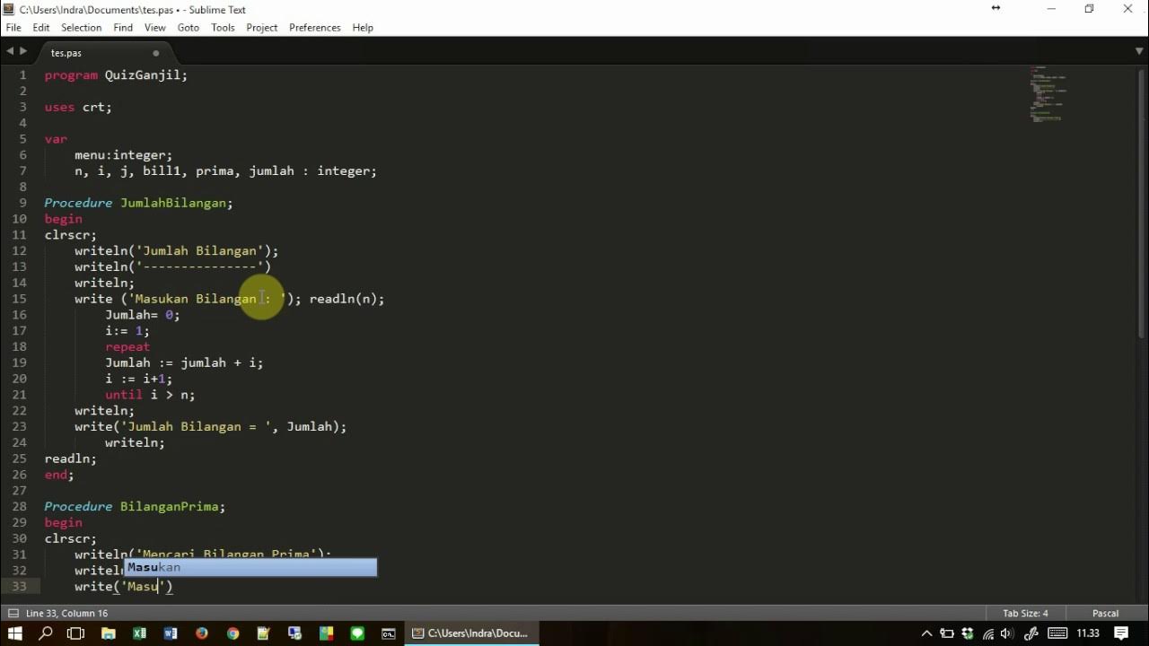 TUTORIAL MEMBUAT PROGRAM BILANGAN DENGAN MENGGUNAKAN TURBO PASCAL - YouTube