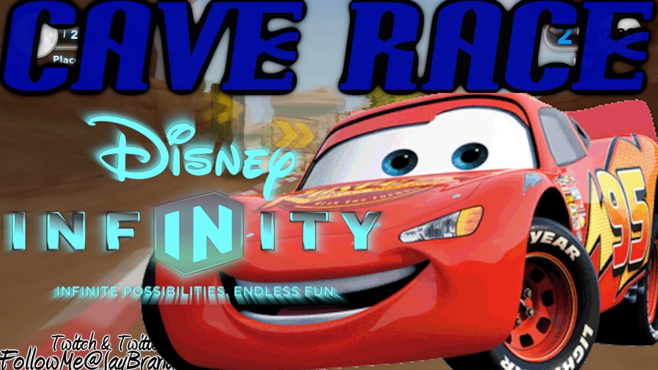 DIsney Infinity Cars Play Set - Lighting McQueen In a Cave Race - YouTube