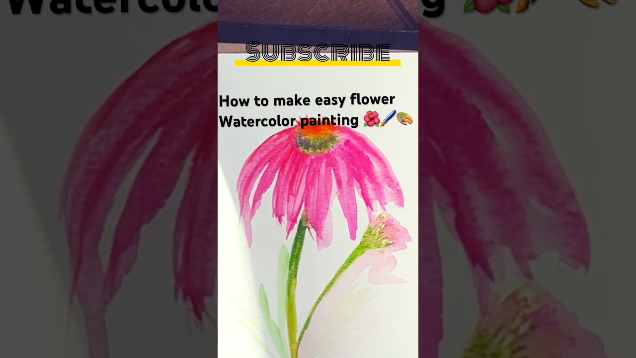How to paint easy flower 🌺 watercolor painting #tutorial #art # ...
