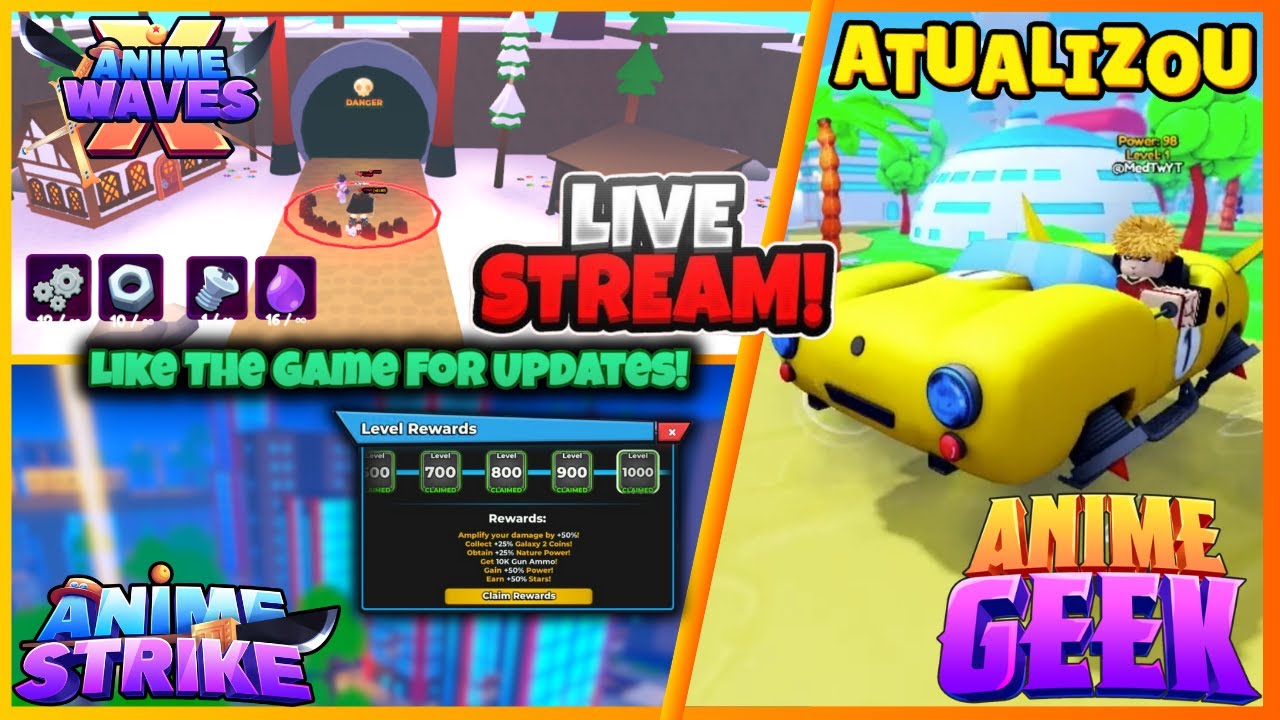 ANIME GEEK SIMULATOR - SORTEIO GAMEPASS 🚨 LIVE ON 📢 #roblox #ugphone ...