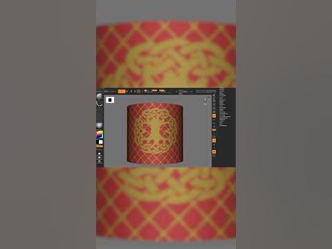 Creating mask from multiple patterns in Zbrush for intricate shapes. #3d #3dmodeling # ...