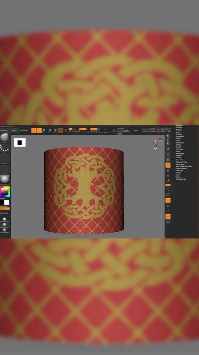 Creating mask from multiple patterns in Zbrush for intricate shapes. #3d #3dmodeling # ...