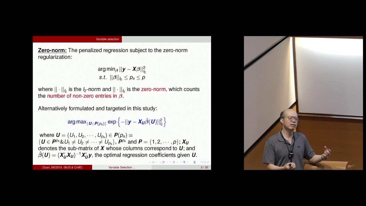 Variable selection with big data based on zero norm and via sequential ...