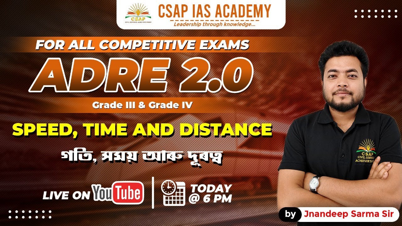 SPEED, TIME & DISTANCE | ADRE 2.0 | GRADE II & GRADE IV | CSAP IAS ...
