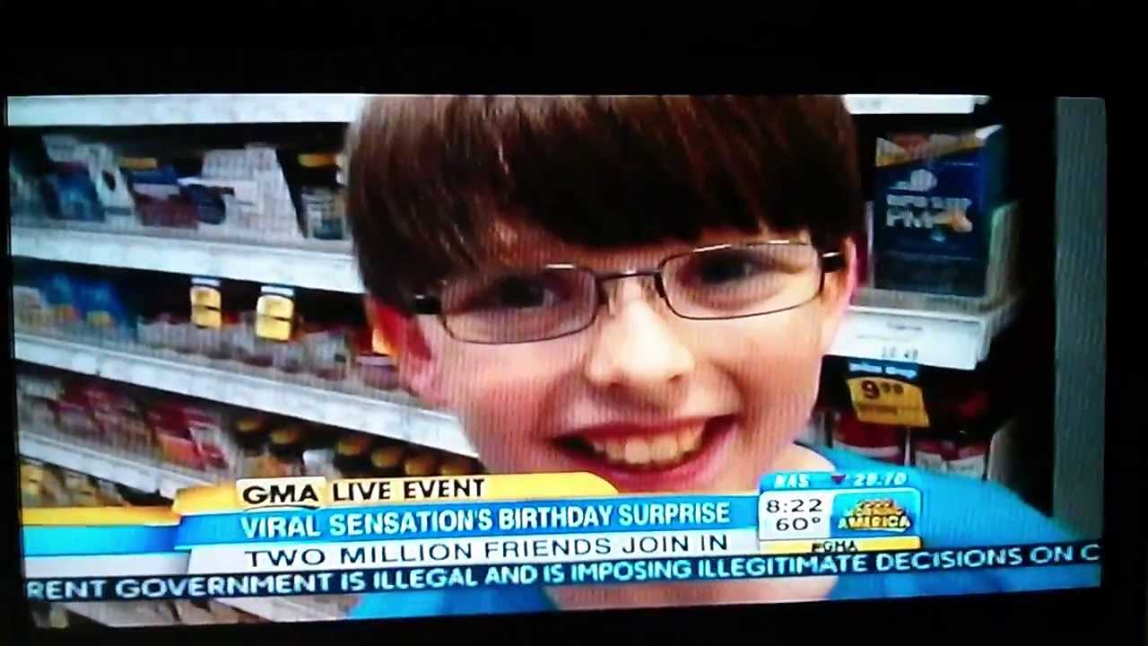 Colin's Birthday Surprise on Good Morning America (GMA) - YouTube
