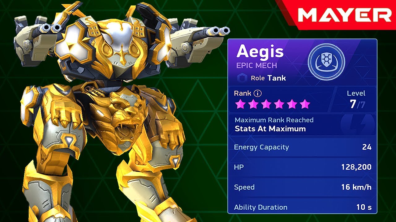 Aegis first try, 6 stars 7 lvl | Mech Arena - YouTube