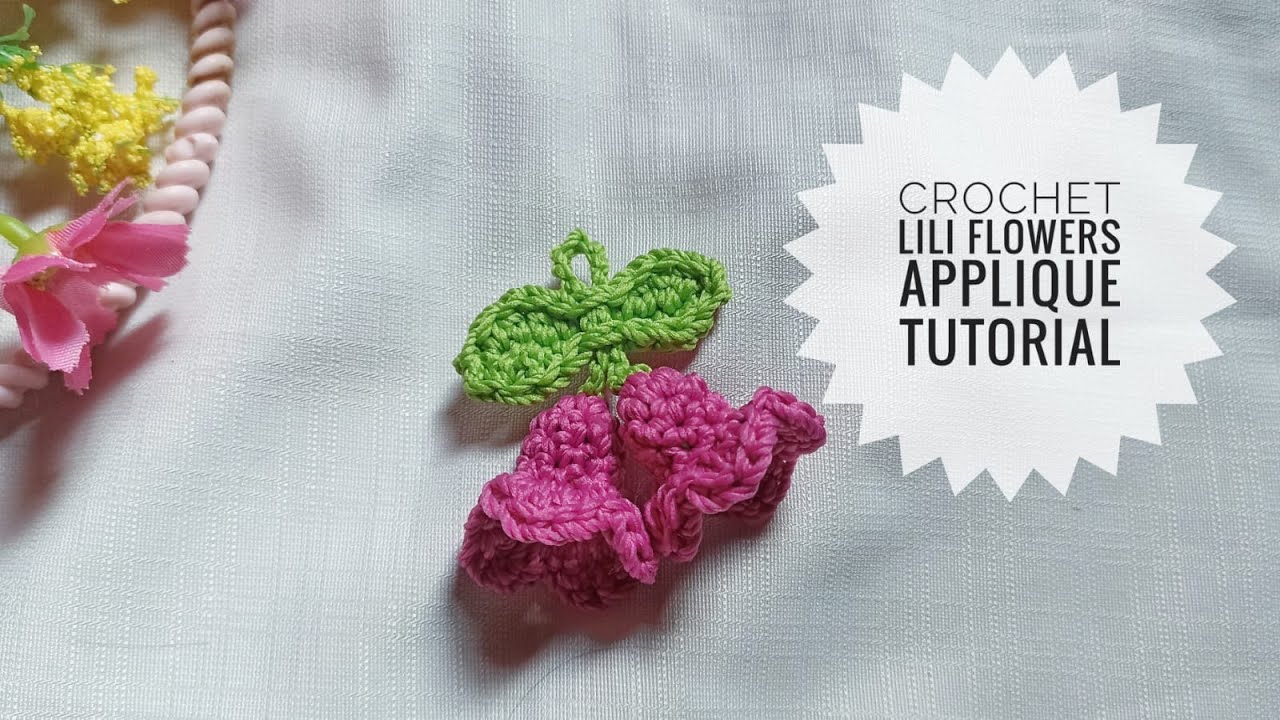 Crochet: Tutorial Aplikasi Rajut Bunga Lili Ala Pinterest - YouTube