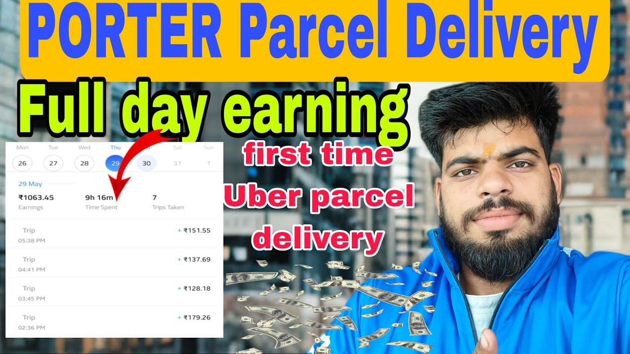 Porter parcel delivery full day earning 💵🤑 // Porter Delivery Partner ...