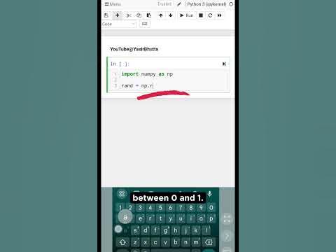 #13 NumPy | Generate a Random Number Between 0 and 1 in #Python with #NumPy #yasirbhutta - YouTube