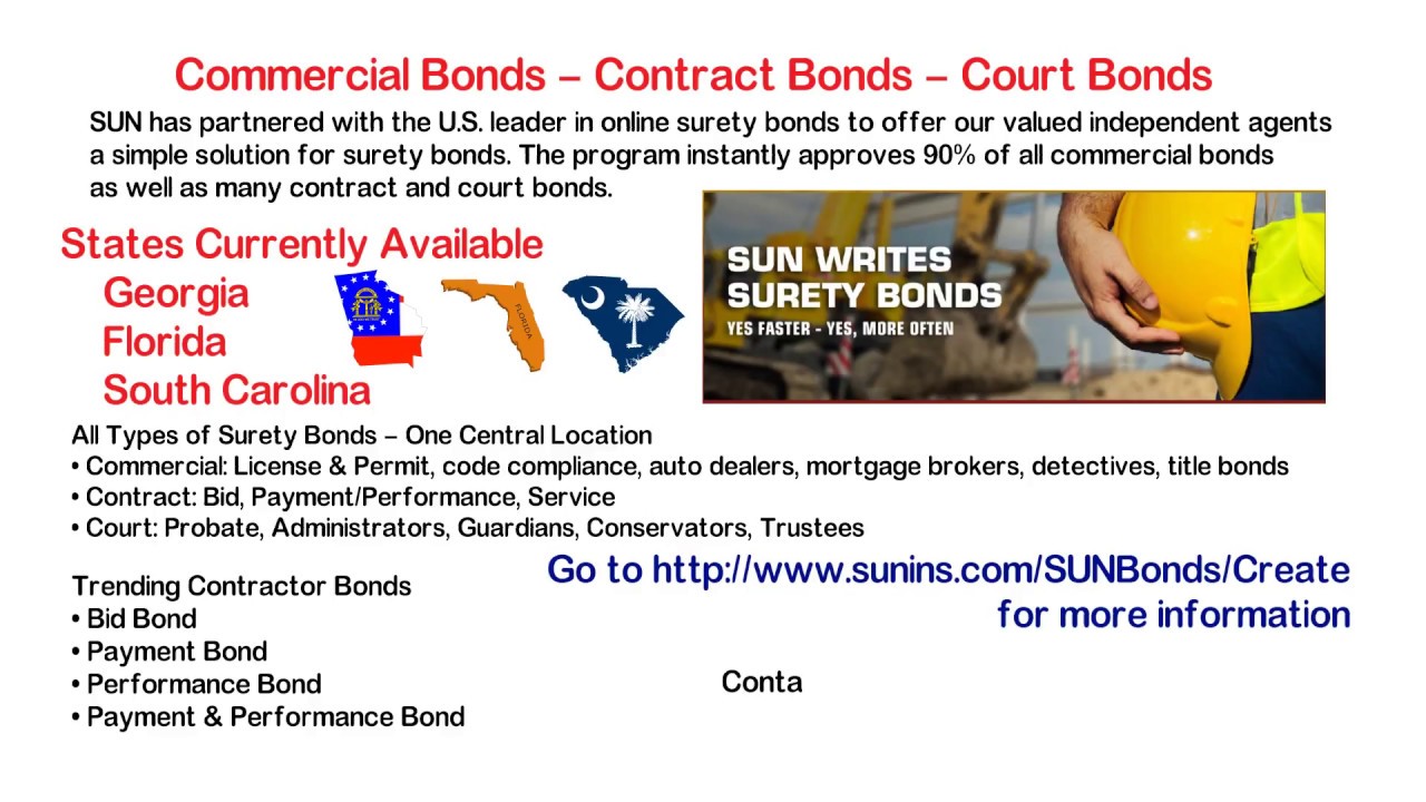 Commercial Bonds - Contract Bonds - Court Bonds - YouTube