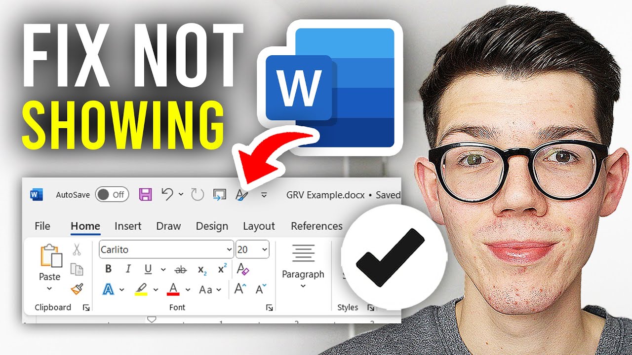 How To Fix Word Toolbar Not Showing - Full Guide - YouTube