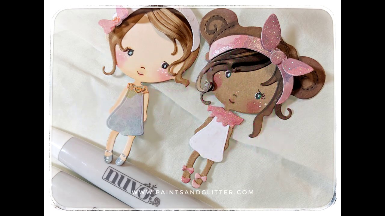 Tutorial: Coloring Paper Dolls/ Paintsandglitter - YouTube