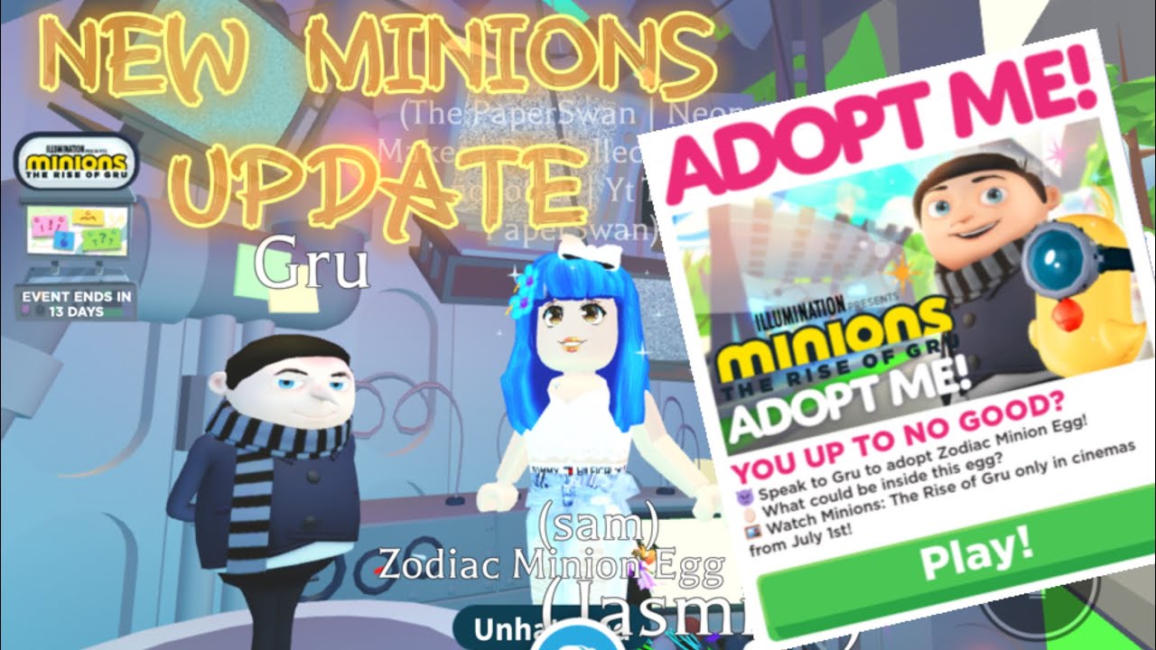💥NEW MINIONS UPDATE 💥with Zodiac Minion Egg 🥚Talk with GRU in Adopt Me ...