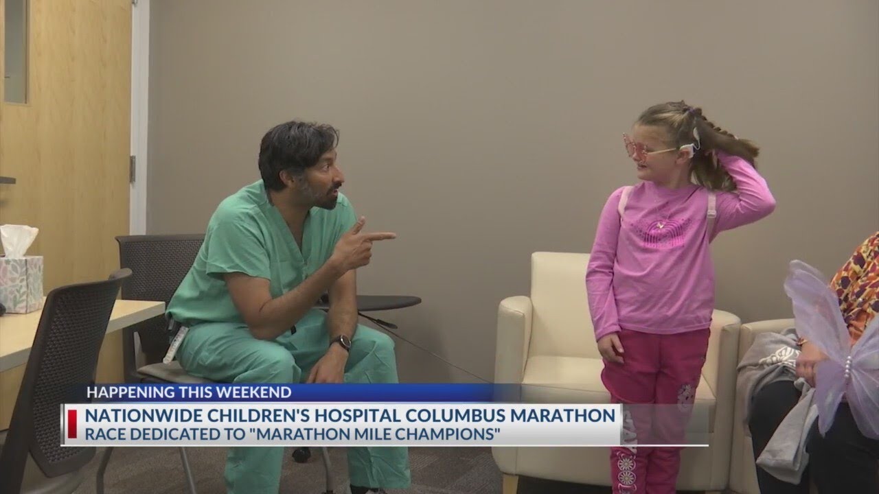 Doctor running Columbus Half Marathon with young patient in mind - YouTube