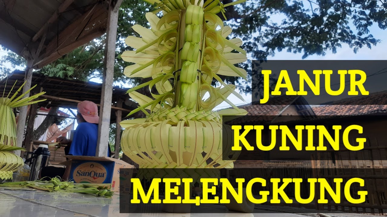 Membuat janur kuning melengkung terbaru 2020 - YouTube