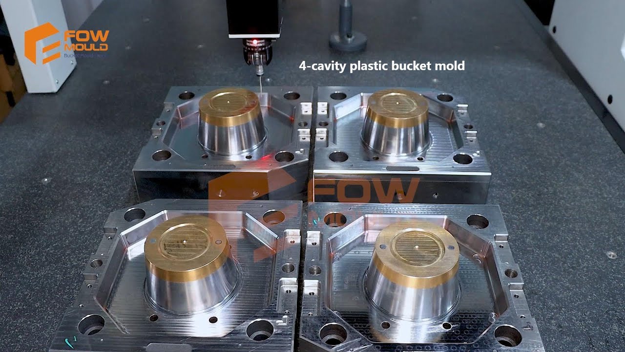 Creating and Processing a 4-Cavity Plastic Bucket Mold - YouTube