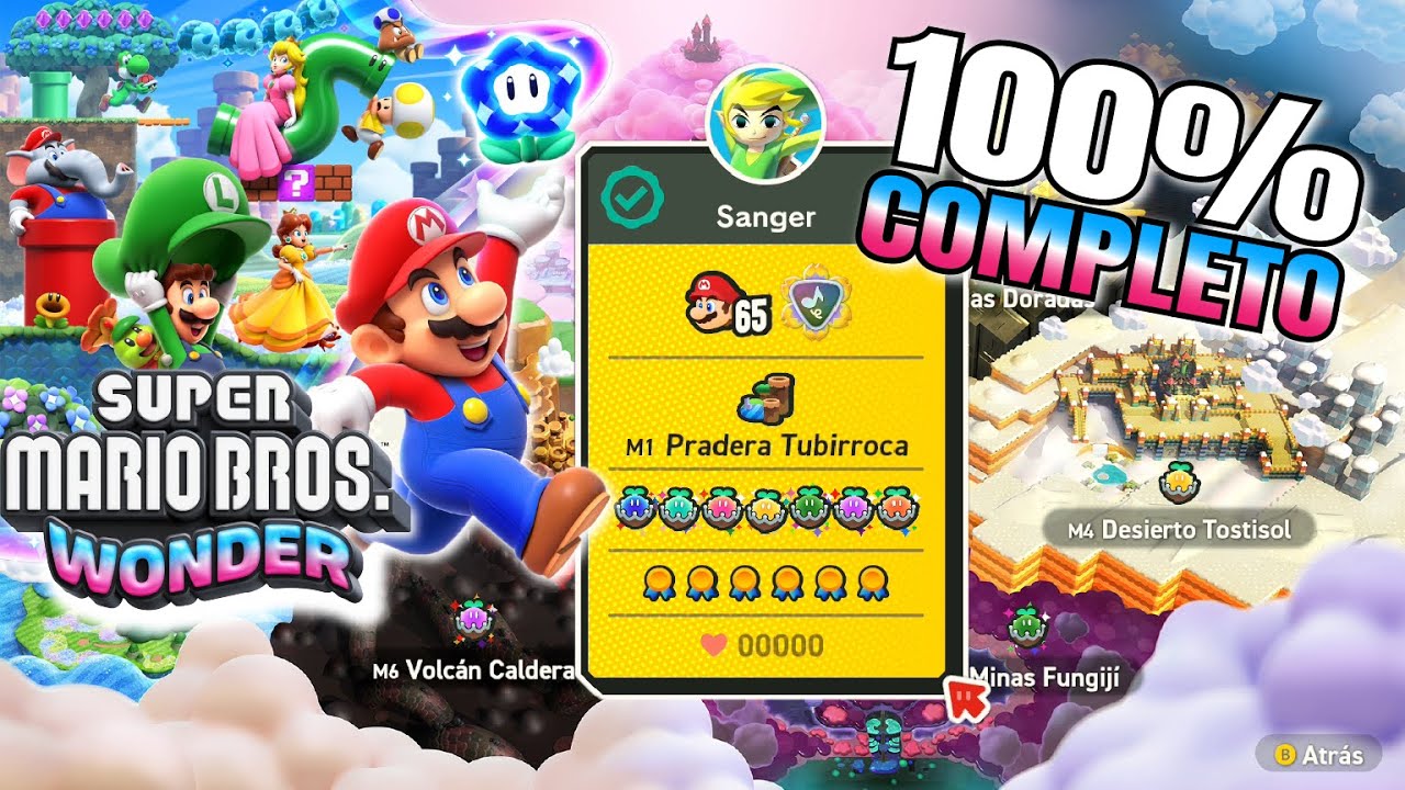 Tutorial como completar 100% Super Mario Bros Wonder | Super Mario Bros ...