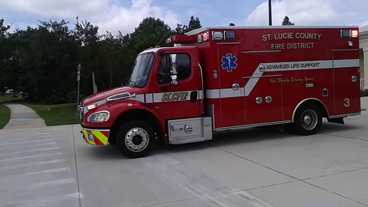 NEW St. LUCIE COUNTY FIRE DISTRICT RESCUE 3 RESPONDING CODE 3!!! - YouTube