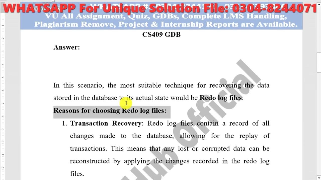 CS409 GDB Solution Fall 2023 By Study Hub Official - YouTube