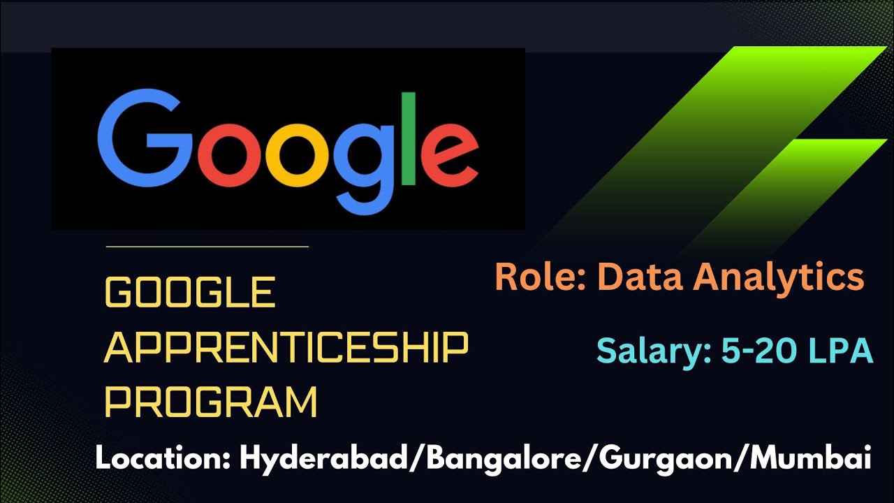 GOOGLE Data Analytics Apprenticeship Program Hiring for bachelor’s ...
