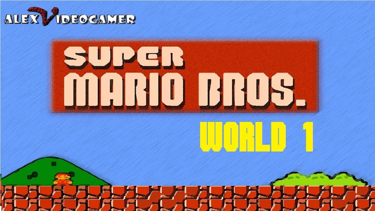 Super Mario Bros (1985) NES / SNES - World 1 - Walkthrough 100% - YouTube