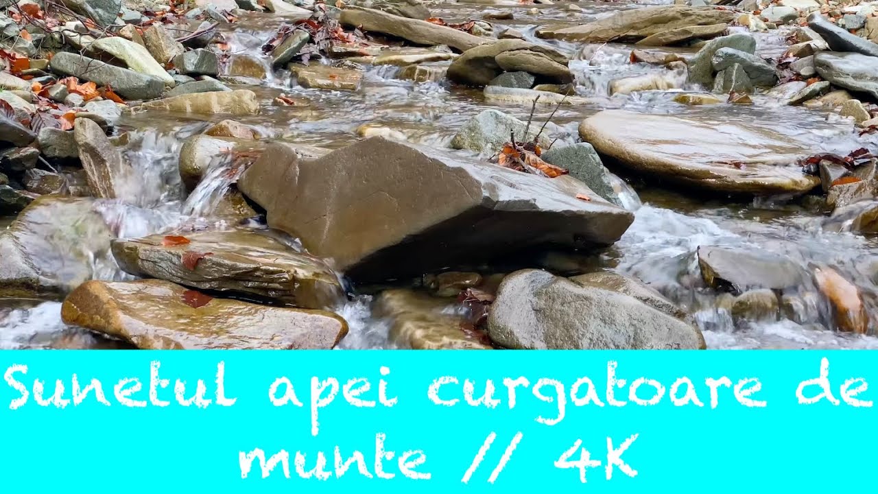 Sunetul apei curgatoare de munte // 4K - YouTube