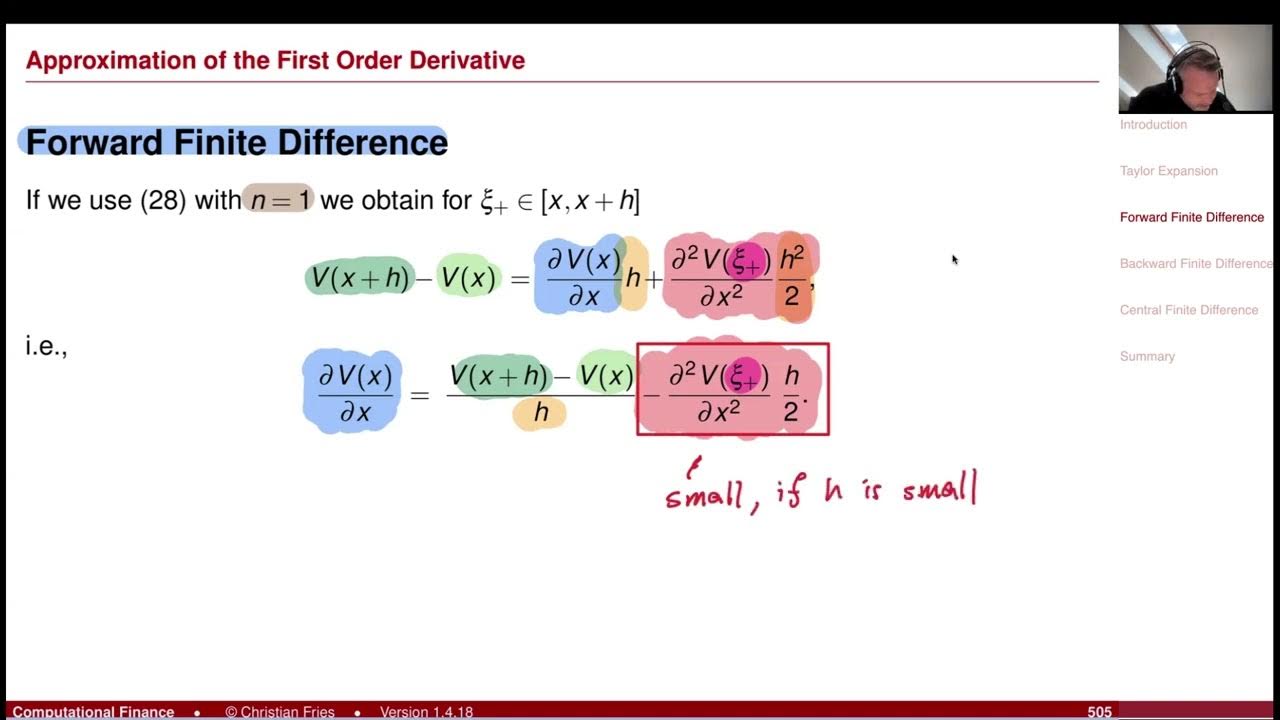 Lecture 2024-1 (37): Numerical Methods: Approx. of Partial Derivatives (1/3): Finite Differences ...