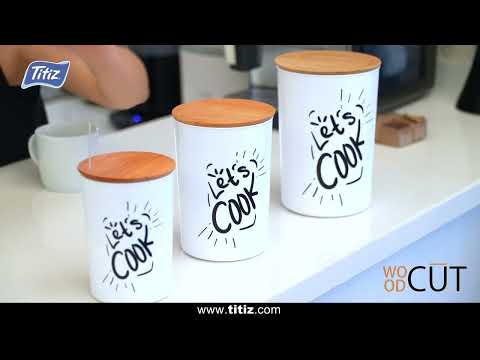 Titiz Plastik - WOODCUT Saklama Kabı Set 3'lü