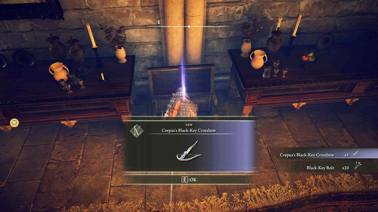 Elden Ring where to find Crepus Black-key Crossbow - YouTube