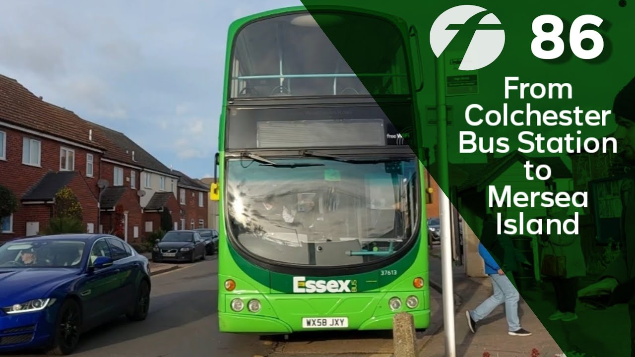 FRV - First Essex Route 86 from Colchester Bus Station to West Mersea ...
