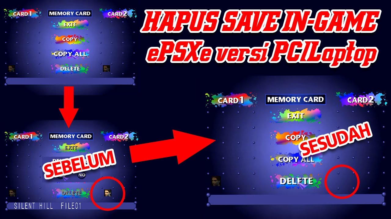 Tutorial menghapus save in game di emulator PS1/ePSXe versi PC/Laptop - YouTube