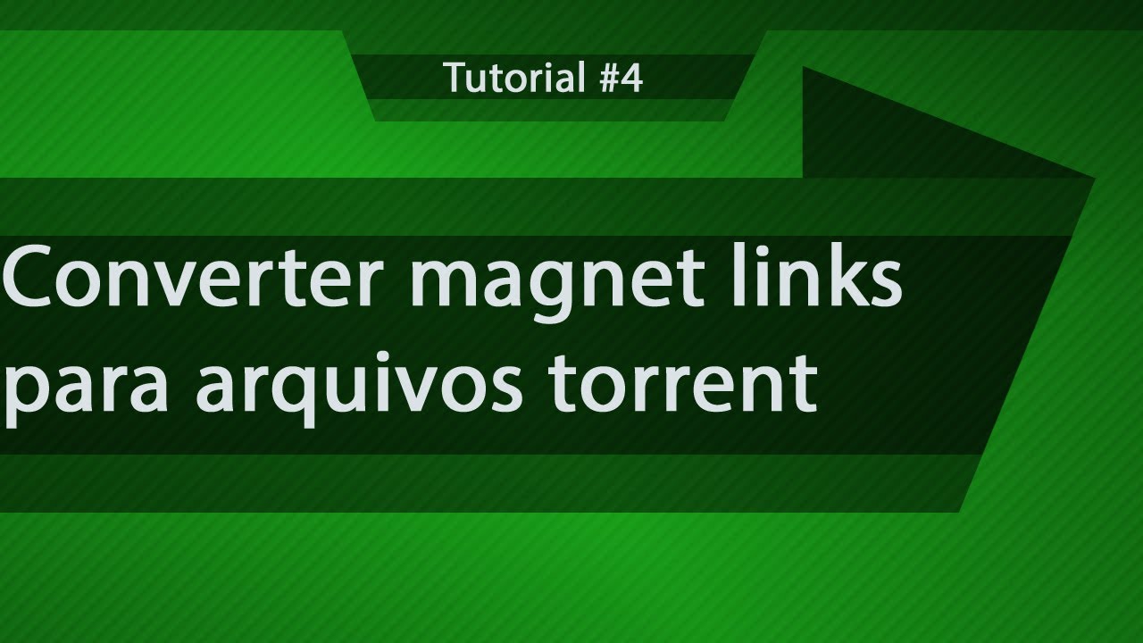 Como converter um magnet link para um arquivo torrent - YouTube