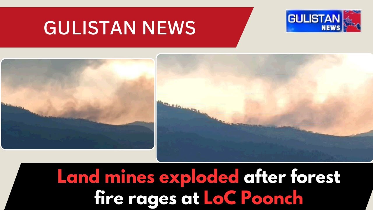 Land mines exploded after forest fire rages at LoC Poonch - YouTube