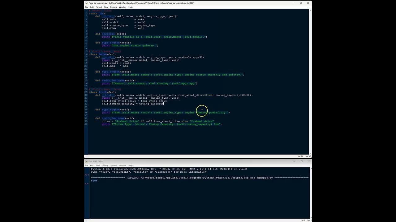 oop car example - YouTube